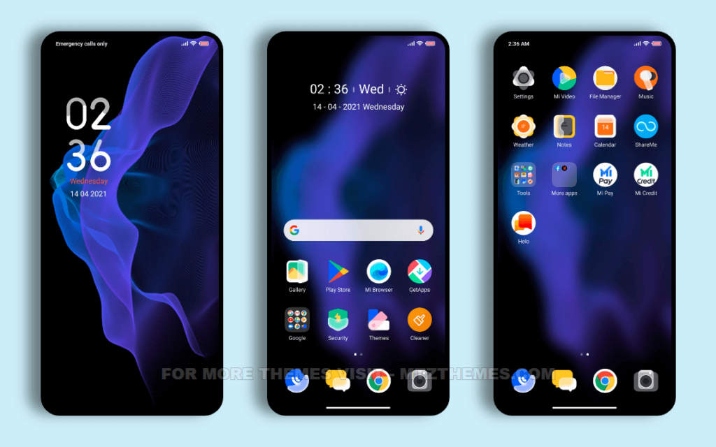 Beauty Wave MIUI Theme with Very Beautiful Icons and UI Design - MTZ Themes