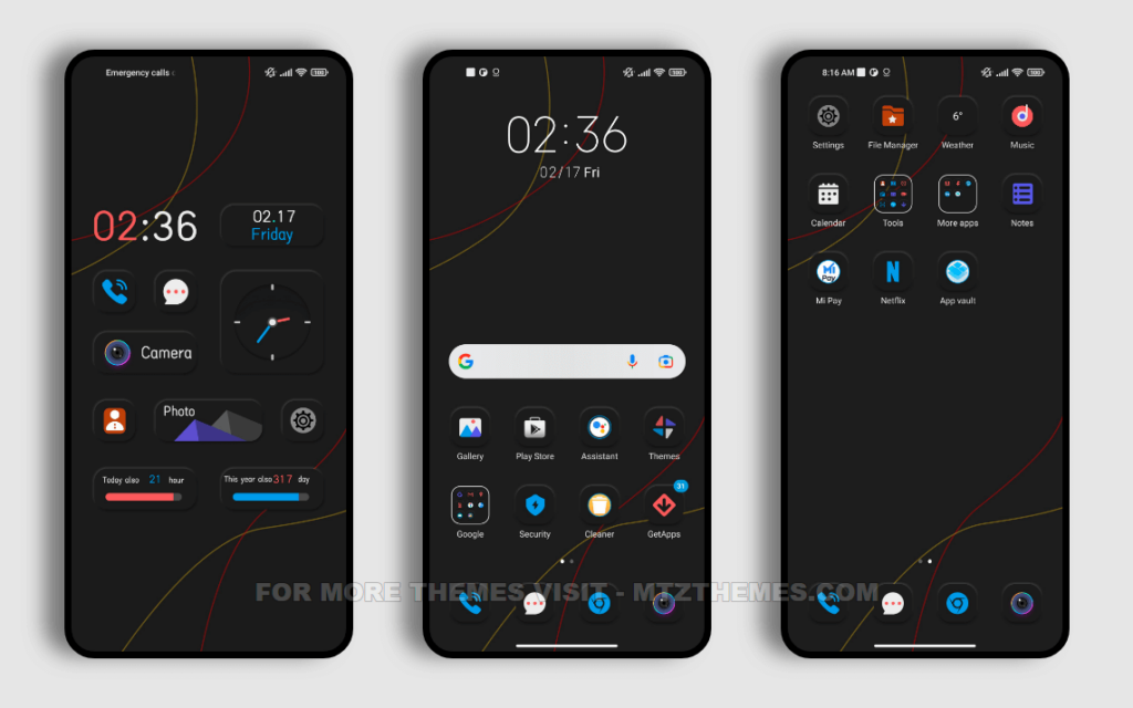 Black Charm MIUI Theme for Xiaomi Redmi Phones - MTZ Themes