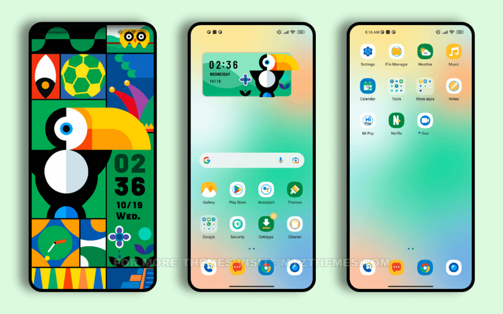 Brazilian Customs MIUI Theme for Xiaomi Redmi Phones - MTZ Themes