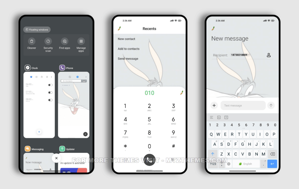 Bugs Bunny MIUI Theme for Xiaomi Redmi Devices - MTZ Themes