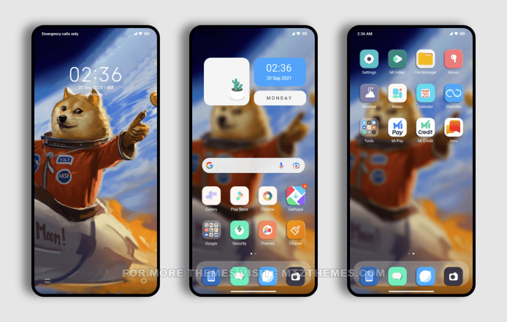 DOGE Galaxy MIUI Theme for Xiaomi Redmi Devices - MTZ Themes
