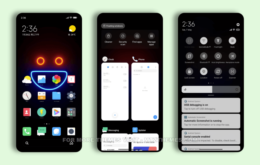 Edge Ui MIUI Theme with Beautiful Animated Lockscreen Design - MTZ Themes
