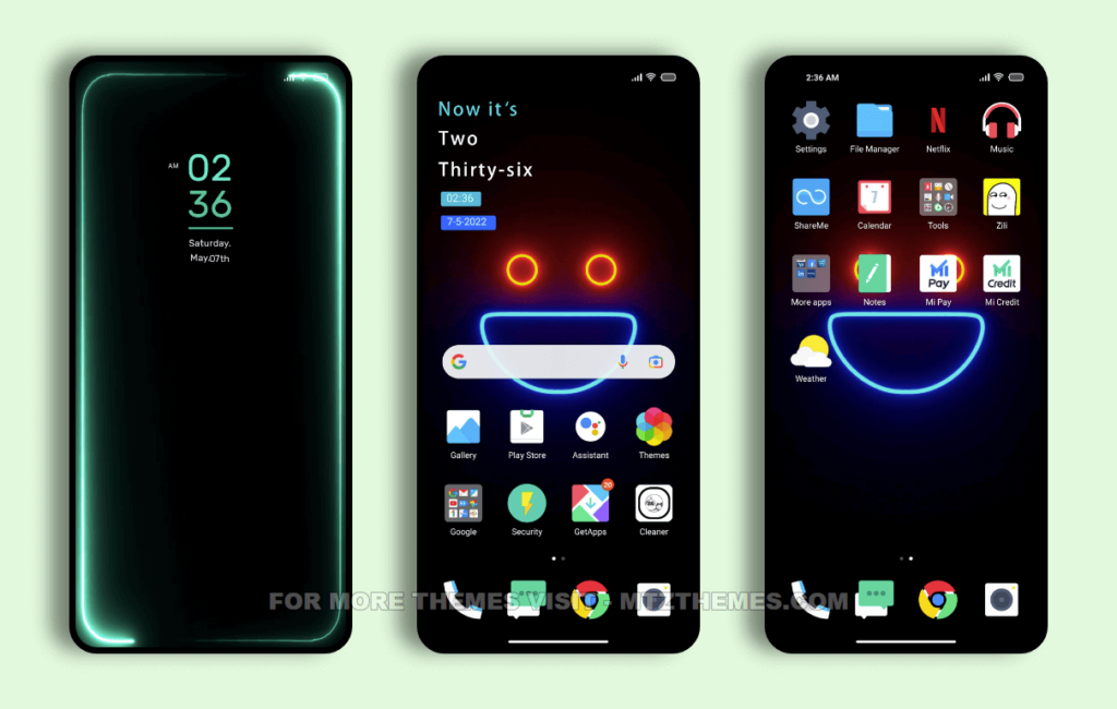 Edge Ui MIUI Theme with Beautiful Animated Lockscreen Design - MTZ Themes