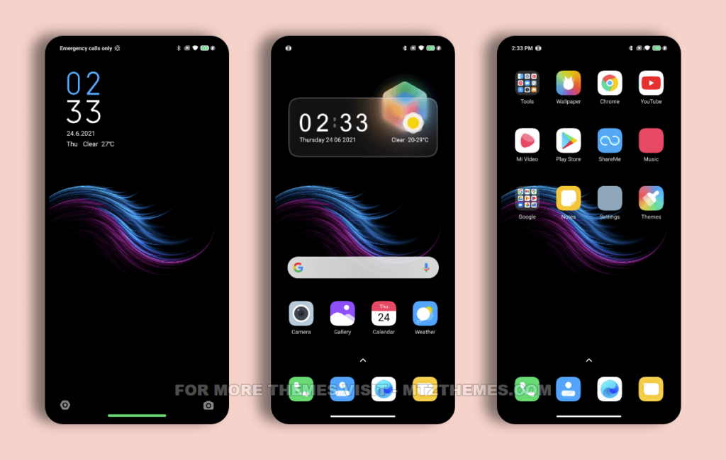 Elegant Origin OS MIUI Theme with Lockscreen Clock Customization - MTZ Themes