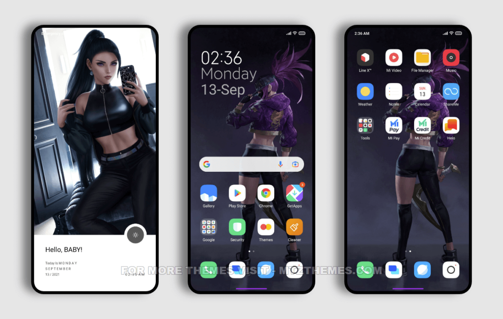 KDA Line X MIUI Theme for Xiaomi Redmi Devices - MTZ Themes