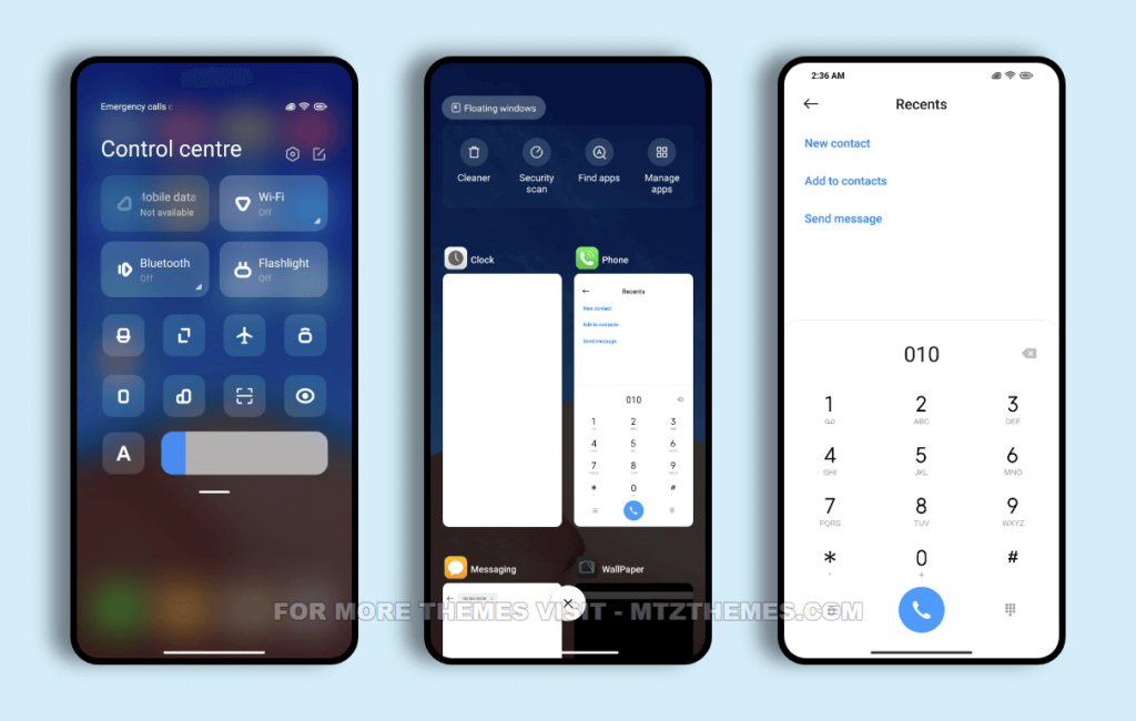 Light UI MIUI Theme with Automatic Changeable Wallpaper with Time - MTZ ...
