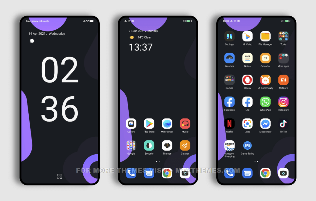 Mini 12 MIUI Theme with Customizable Lockscreen Clock Colors - MTZ Themes