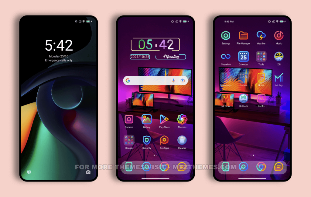 Neon X MIUI Theme with Neon Icons and Cool Bootanimation - MTZ Themes