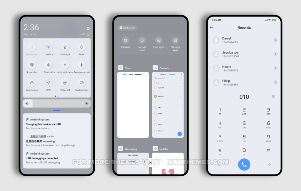 Neumorphism MIUI Theme with Complete White UI Design - MTZ Themes