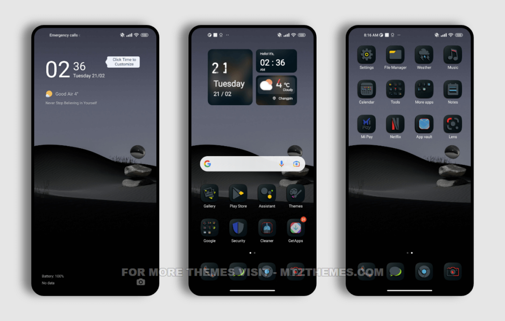 PRO + m14 MIUI Theme with Dark Icons for Xiaomi Redmi Phones - MTZ Themes