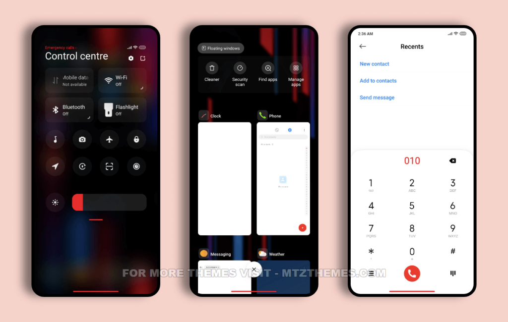 Red Line - X MIUI Theme with Cool Dark Red Accent Style - MTZ Themes