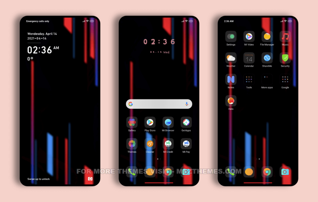Red Line - X MIUI Theme with Cool Dark Red Accent Style - MTZ Themes