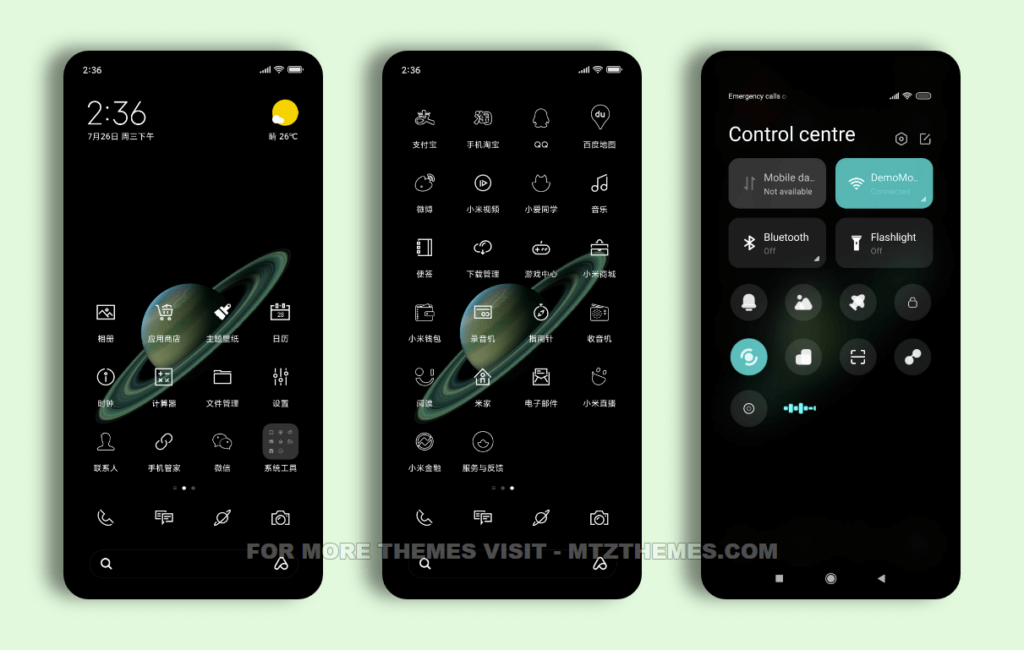 Saturn MIUI 12 Theme | Minimal Theme with Attractive Control Center ...