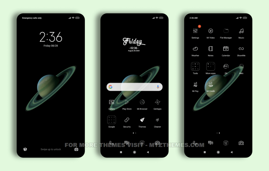 Saturn MIUI 12 Theme | Minimal Theme with Attractive Control Center ...