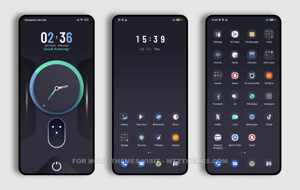 Shining Widget MIUI Theme with Awesome Lockscreen Clock - MTZ Themes