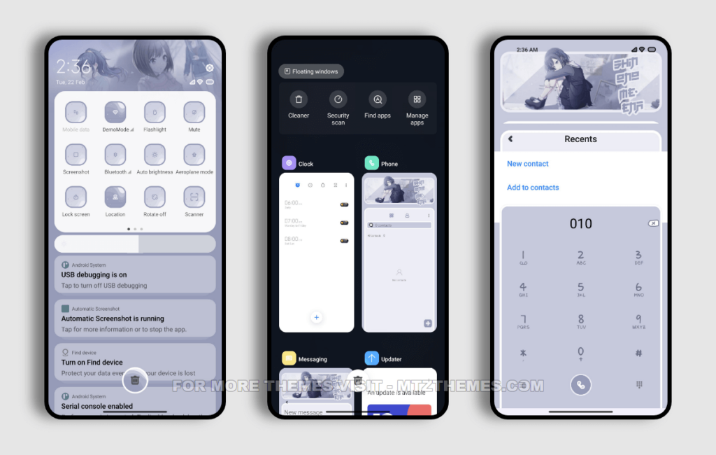 Shinonome Ena MIUI Theme for Xiaomi Redmi Devices - MTZ Themes