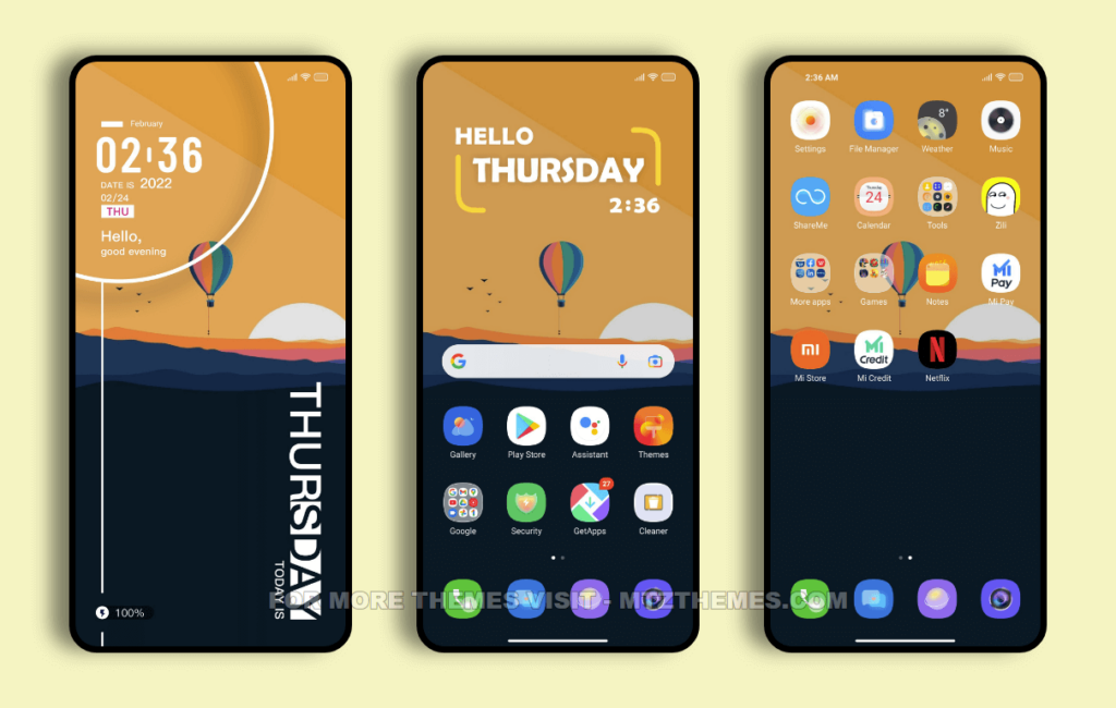 Sunset Vibe MIUI Theme with Stylish Lockscreen for Xiaomi Redmi Devices ...