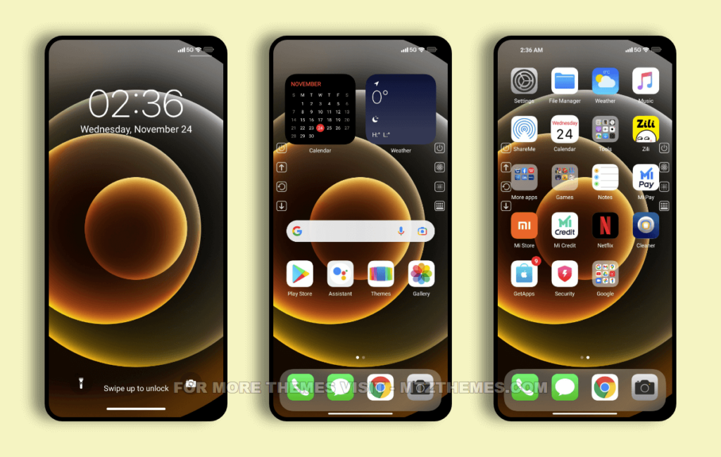 iPhone 13 Mini iOS MIUI Theme for Xiaomi Redmi Devices - MTZ Themes