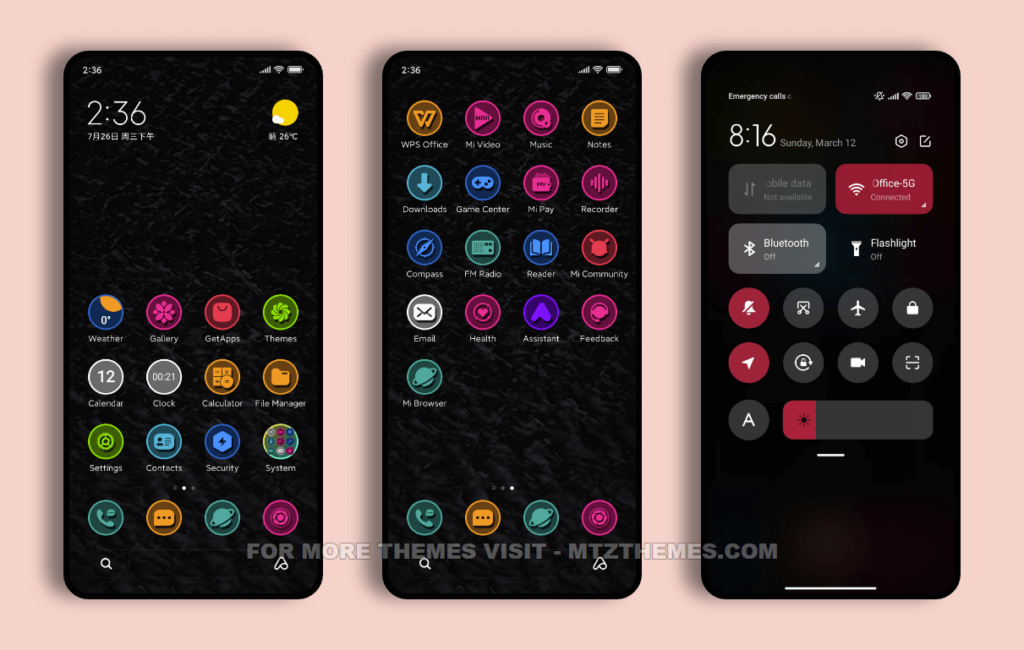 Oranj Clock MIUI Theme for Xiaomi Redmi Phones - MTZ Themes